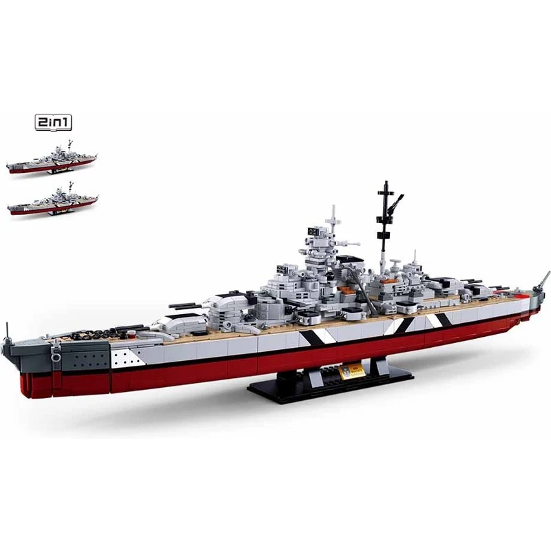 Sluban ModelBricks M38-B1102 Bitevní loď Bismarck 2v1 - GLAMI.cz