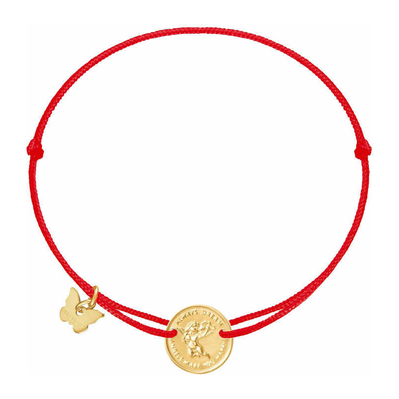BORBOLETA JOAILLERIE Borboleta náramek s andělem žluté zlato červená ...