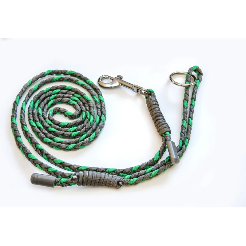HEXADOG Pletené vodítko z paracordu do 15kg, 185cm, šedá a zelená - GLAMI.cz
