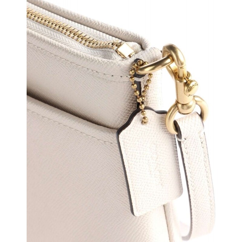 Coach kožená crossbody kabelka Kitt bílá krémová - GLAMI.cz