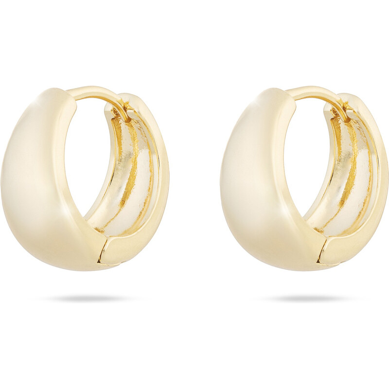 Biju Pozlacené náušnice 14K, kroužek v lesku Ø 1,5 cm 1002609 - GLAMI.cz