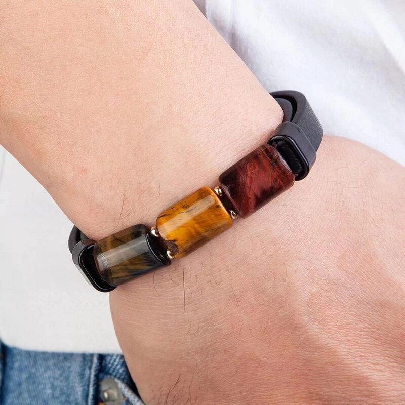 NAKY Pánský kožený náramek Manuel, Black - GLAMI.cz