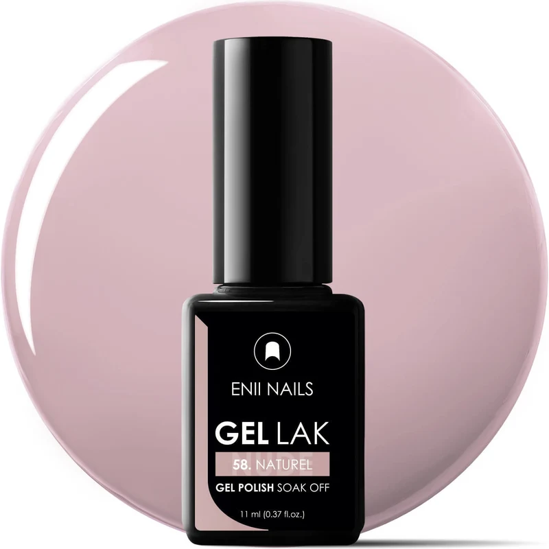 ENII NAILS Gel lak 58 Naturel - nude 11 ml - GLAMI.cz