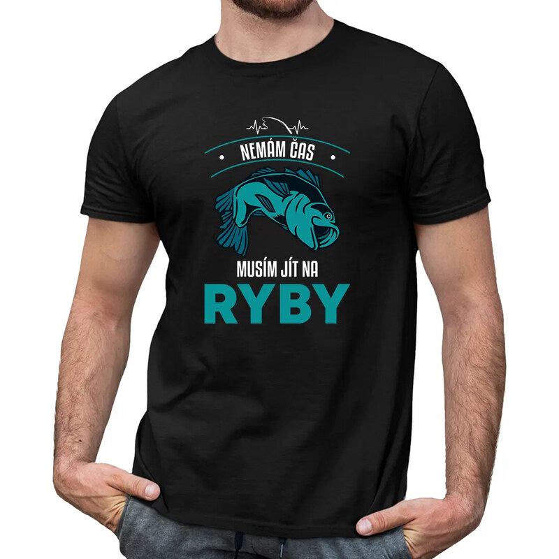 Garibald Nemám čas, musím jít na ryby - pánské tričko s potiskem - GLAMI.cz