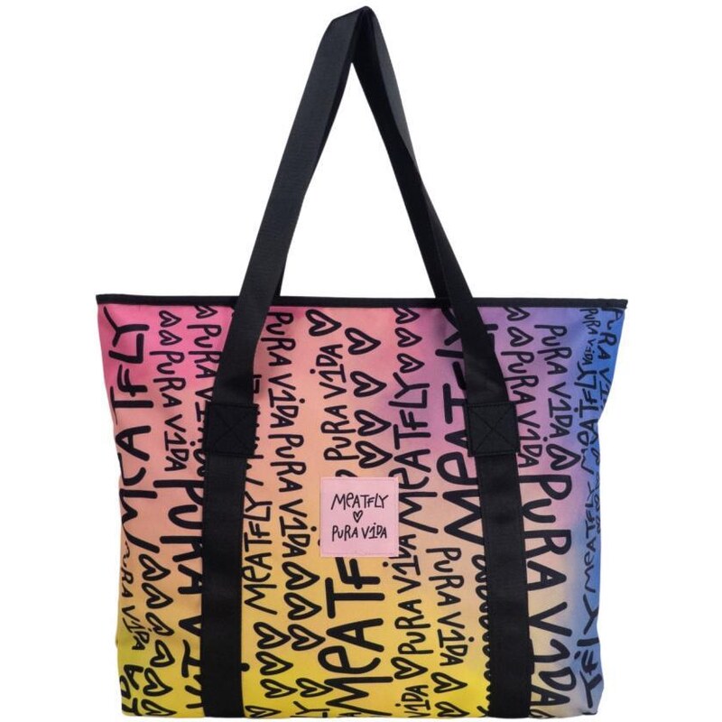 MeatFly Plážová taška X Pura Vida Skye Beach Bag 2022 Peach Flowers ...