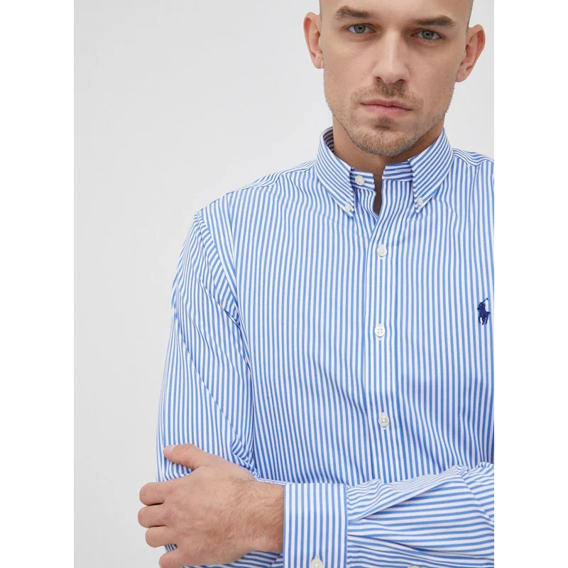 Košile Polo Ralph Lauren pánská, slim, s límečkem button-down - GLAMI.cz
