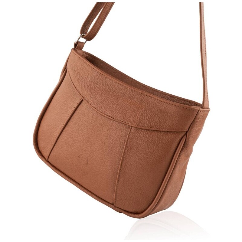 Paolo Peruzzi Dámská kožená kabelka Paul Peruzzi Z-54 světle hnědá ...