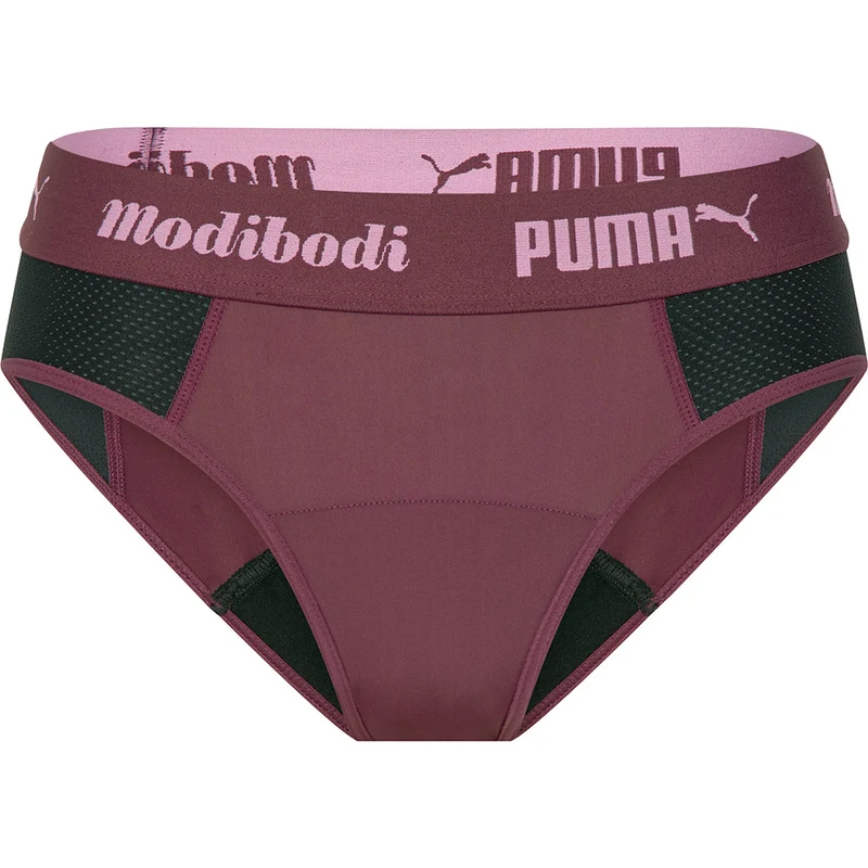 PUMA & Modibodi Menstruační kalhotky Active Brief Moderate-Heavy Grape ...