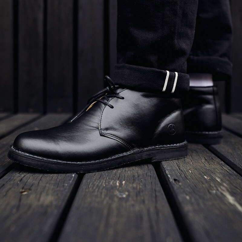 Vasky Desert Black - Pánské kožené kotníkové boty černé - jarní / podzimní boty, obuv Flexiko ...