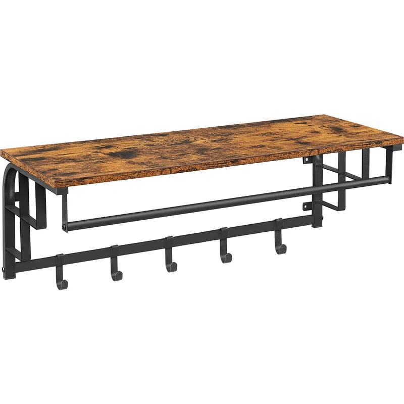 Vasagle Nástěnná police Valenza, Černá - GLAMI.cz