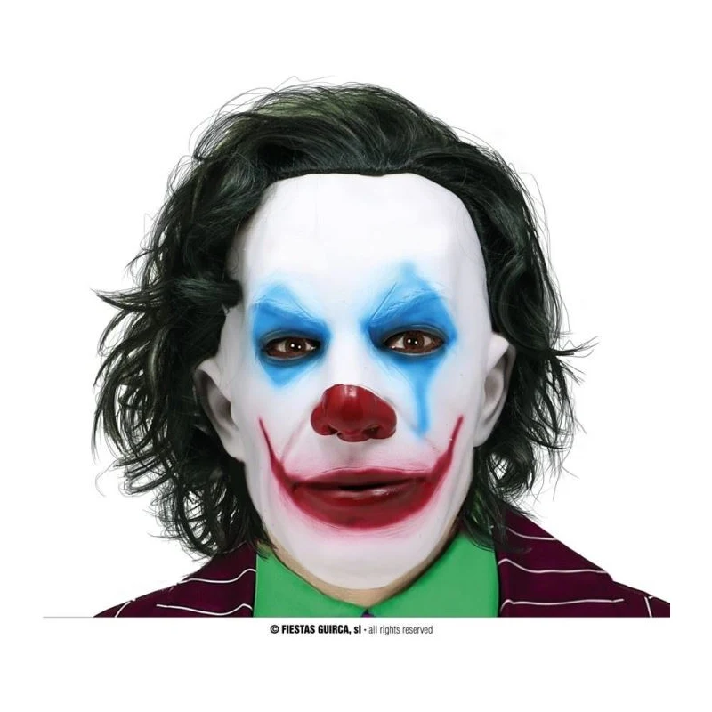 GUIRCA Maska s vlasy - The Joker - klaun - Batman - horor - Halloween ...