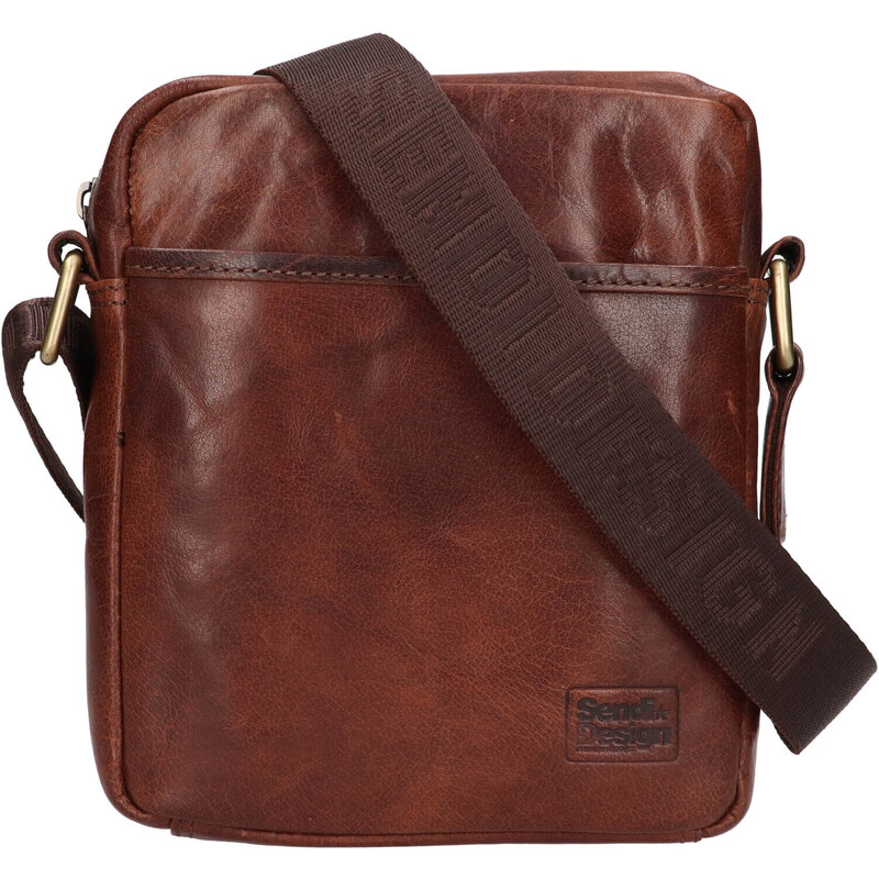 Sendi DESIGN Pánská kožená taška přes rameno SendiDesign Kalte - hnědá ...