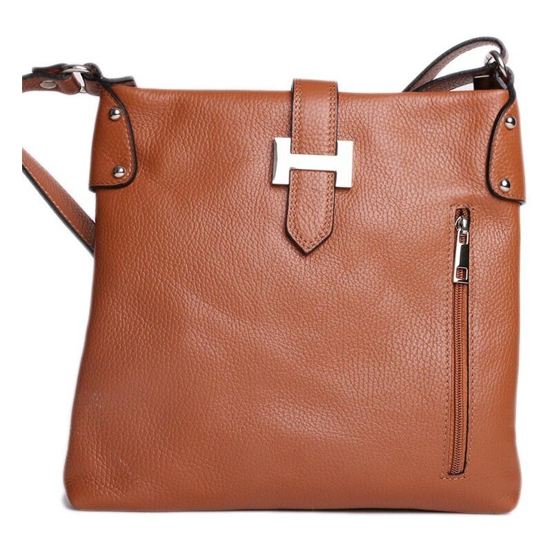 Kvalitní dámské italské kožené kabelky Aleggra camel - GLAMI.cz