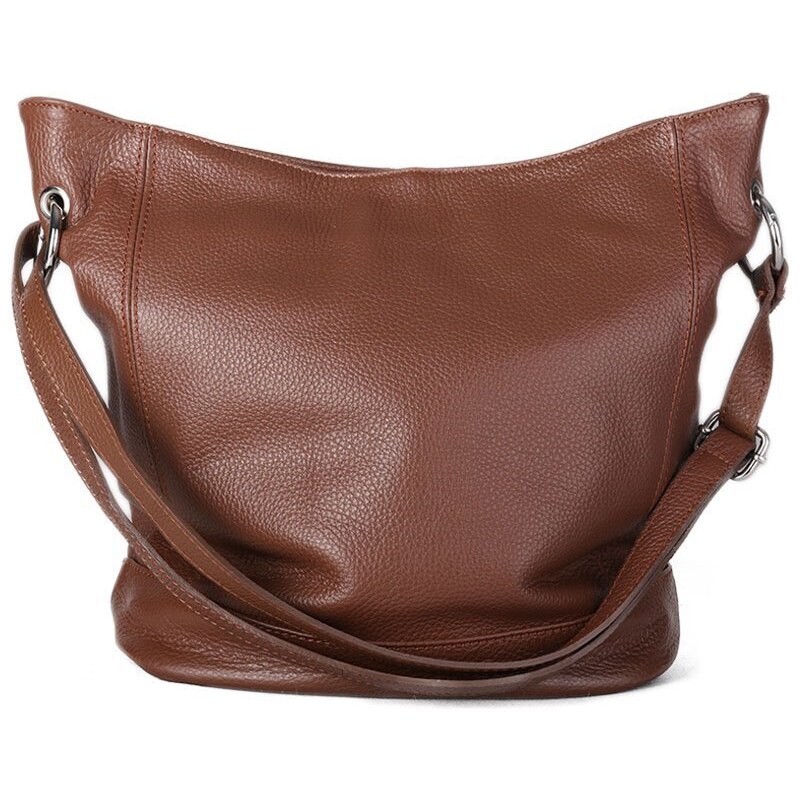 Hnědé dámské levné kožené kabelky Morena - GLAMI.cz