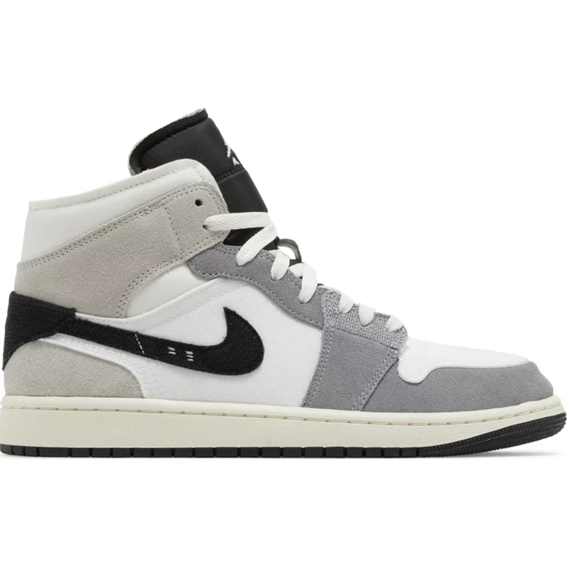 Jordan 1 Mid SE Craft White Cement Grey Black - GLAMI.cz