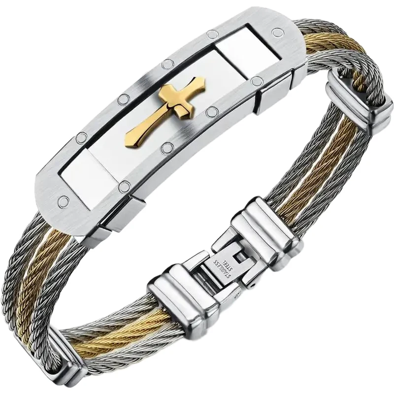Amparo Miranda Náramek Cross AM3004 gold - GLAMI.cz