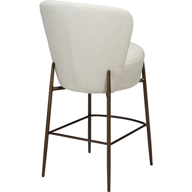 Dan-Form Béžová bouclé barová židle DAN-FORM Orbit 68 cm - GLAMI.cz