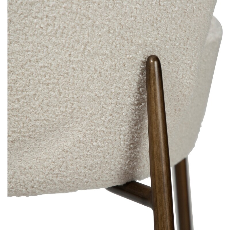 Dan-Form Béžová bouclé barová židle DAN-FORM Orbit 68 cm - GLAMI.cz