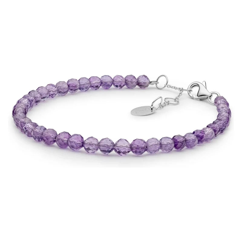 Gaura Pearls Korálkový náramek Tamara, ametyst, stříbro 925/1000 - GLAMI.cz