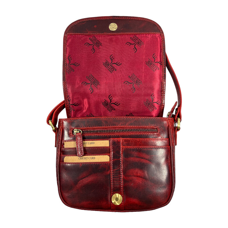 Hunters premium Dámská kabelka Hunters červená 026 - GLAMI.cz