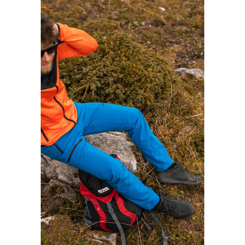 Nordblanc Modré pánské zateplené nepromokavé outdoorové kalhoty ZESTILY ...