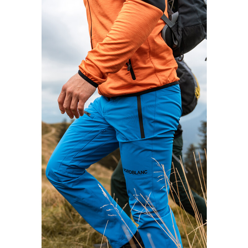 Nordblanc Modré pánské zateplené nepromokavé outdoorové kalhoty ZESTILY ...