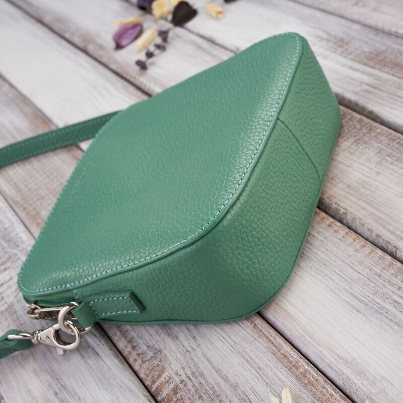 Paolo Peruzzi Dámská kožená kabelka Paul Peruzzi IN-61 zelená - GLAMI.cz