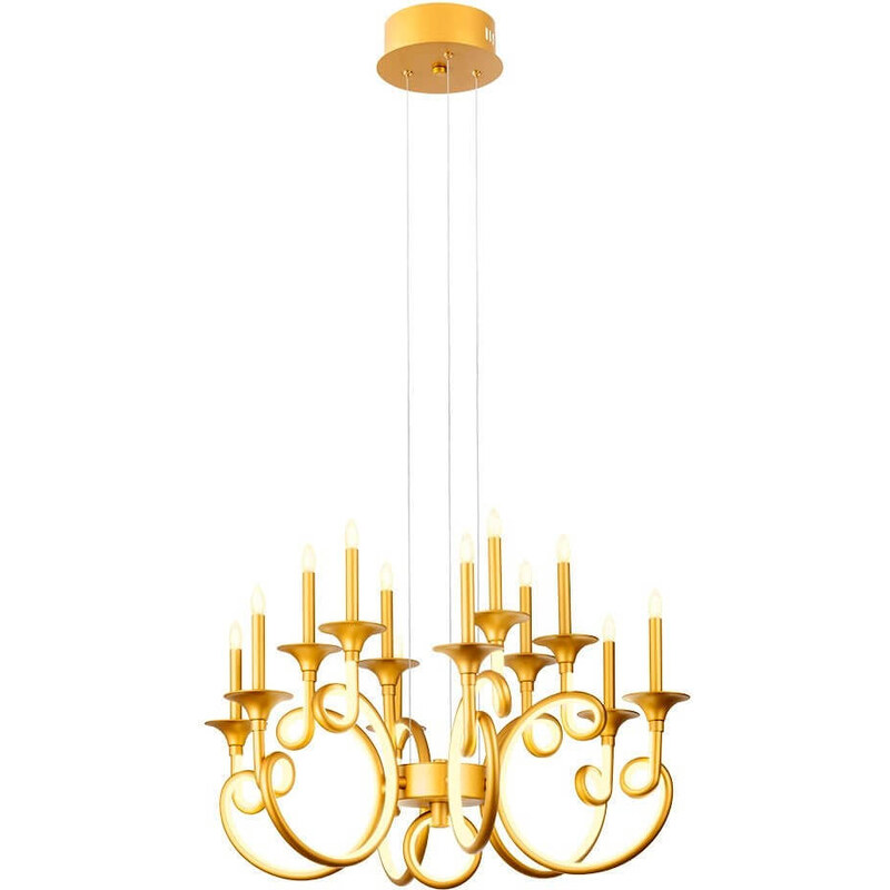 Světla a lustry REDO GROUP Designový zlatý lustr Incanti CHATEAU LED ...