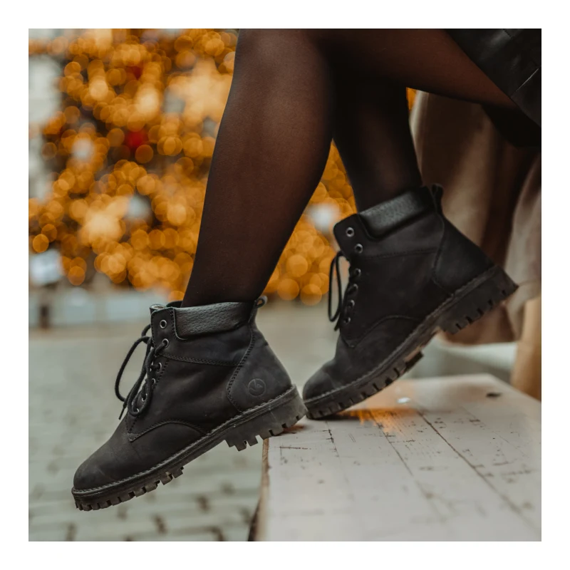 Vasky Farm Low Black - Dámské kožené kotníkové boty černé - zimní boty, obuv Flexiko česká ...