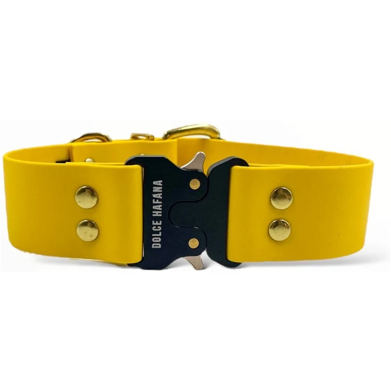 Pura Vida a Dolce Hafana Obojek pro psa Tactical Wide 4 cm žlutý - GLAMI.cz