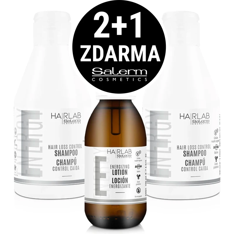 Salerm Cosmetics Salerm HAIR LAB Energy šampon 300 ml + šampon 300 ml ...