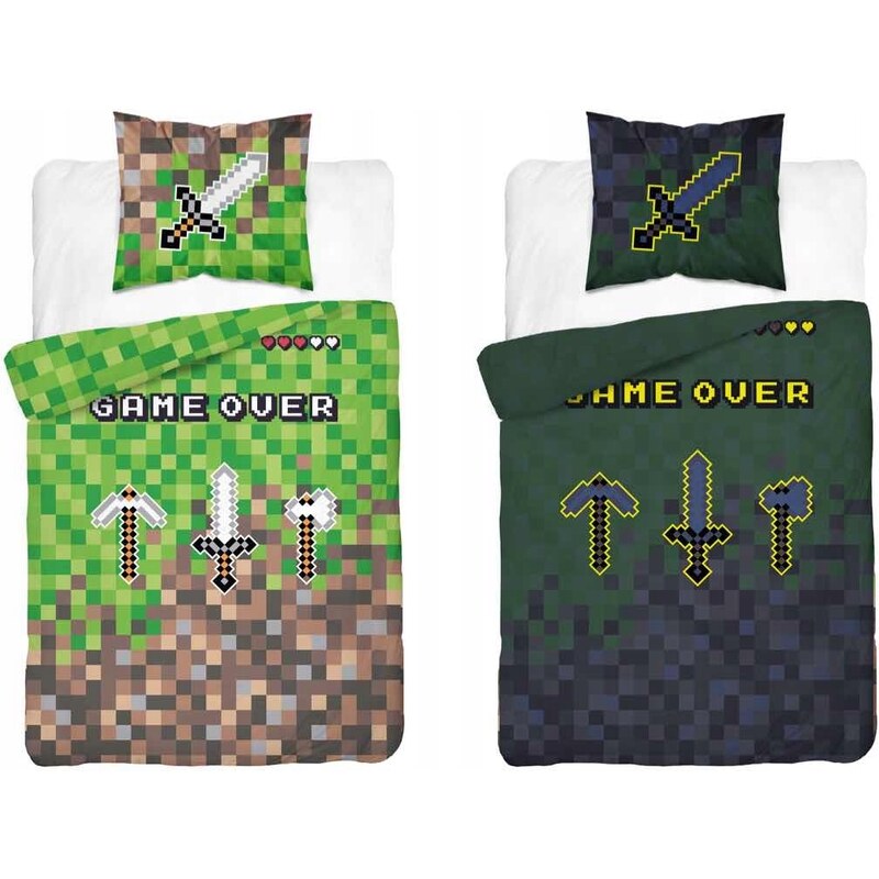 Dětské svítící povlečení Minecraft Game over 140x200 cm - GLAMI.cz