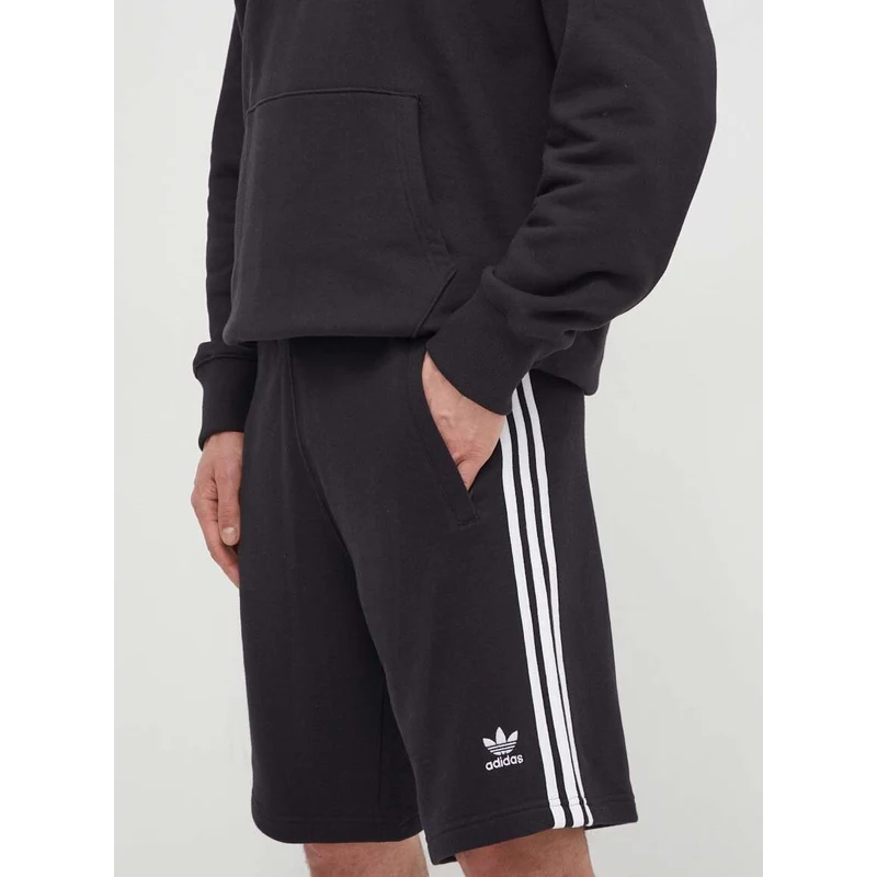 Bavlněné šortky adidas Originals Adicolor 3-Stripes černá barva, IU2337 ...