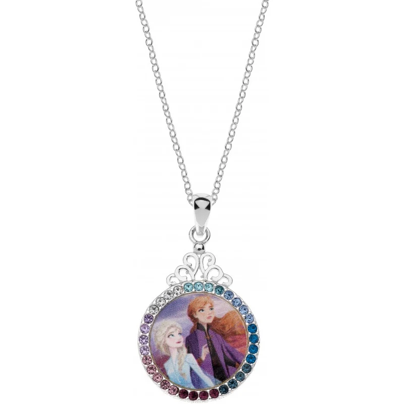 Disney Půvabný stříbrný náhrdelník Anna a Elsa Frozen CS00014SRML-P.CS ...