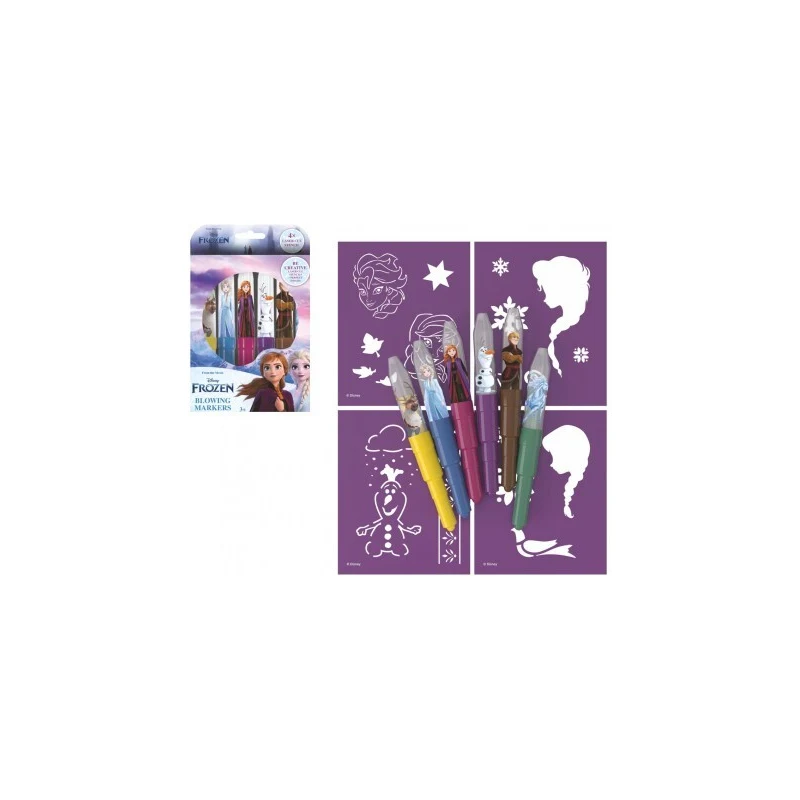 Frozen (Ledové království) Fixy foukací 6ks se šablonami Ledové ...