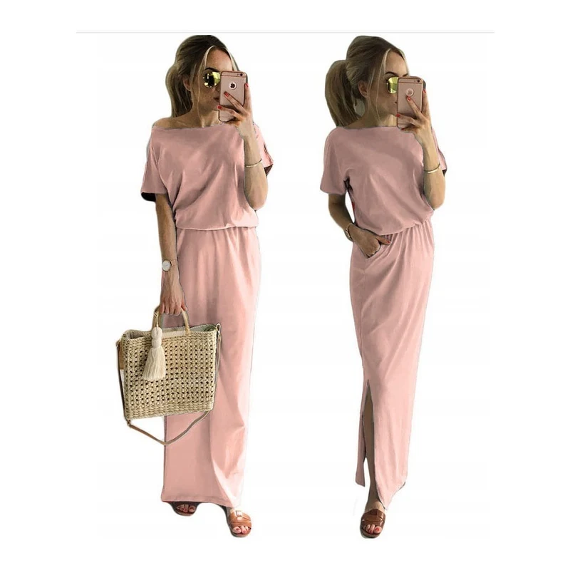 Fashionweek Sportovní maxi šaty s kapsami MF815 - GLAMI.cz