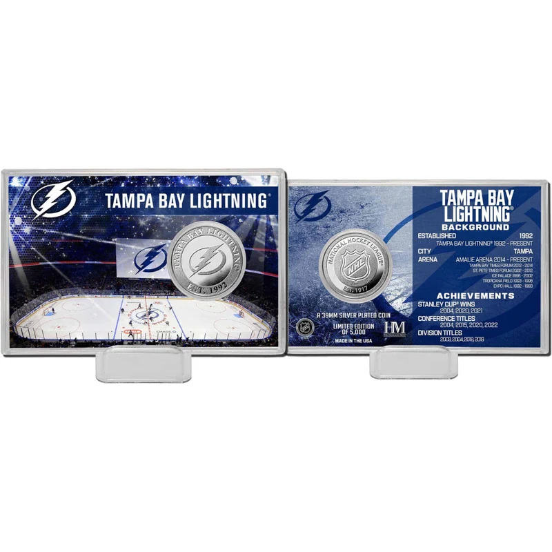 Tampa Bay Lightning sběratelská mince History Silver Coin Card Limited ...