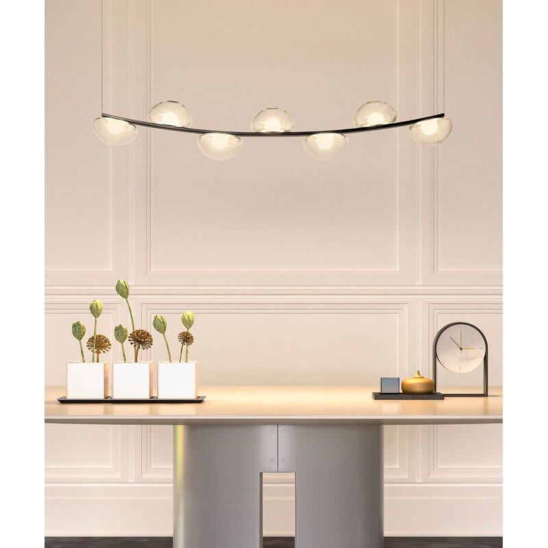 Světla a lustry REDO GROUP Černý LED lustr nad stůl Redo SINCLAIR 01 ...