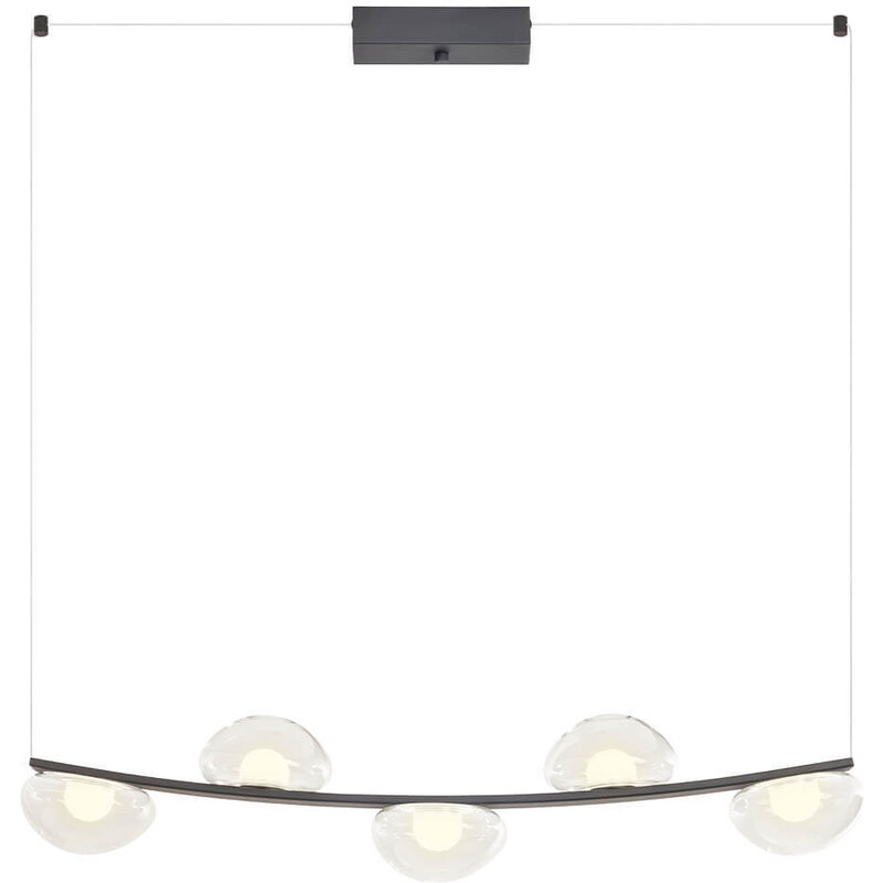 Světla a lustry REDO GROUP Černý LED lustr nad stůl Redo SINCLAIR 01 ...