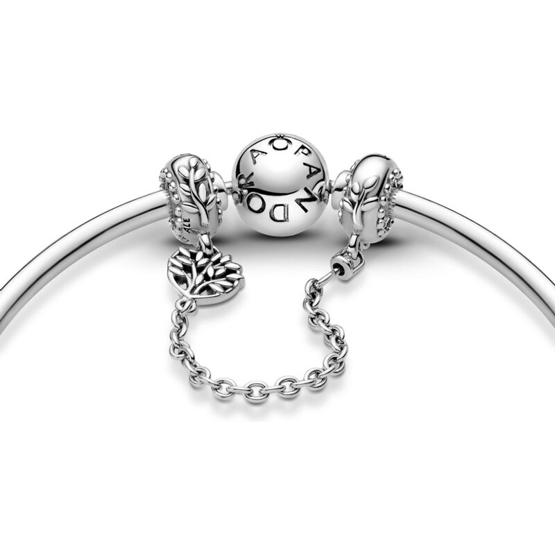 PANDORA bezpečnostní řetízek Srdce se stromem rodiny - GLAMI.cz