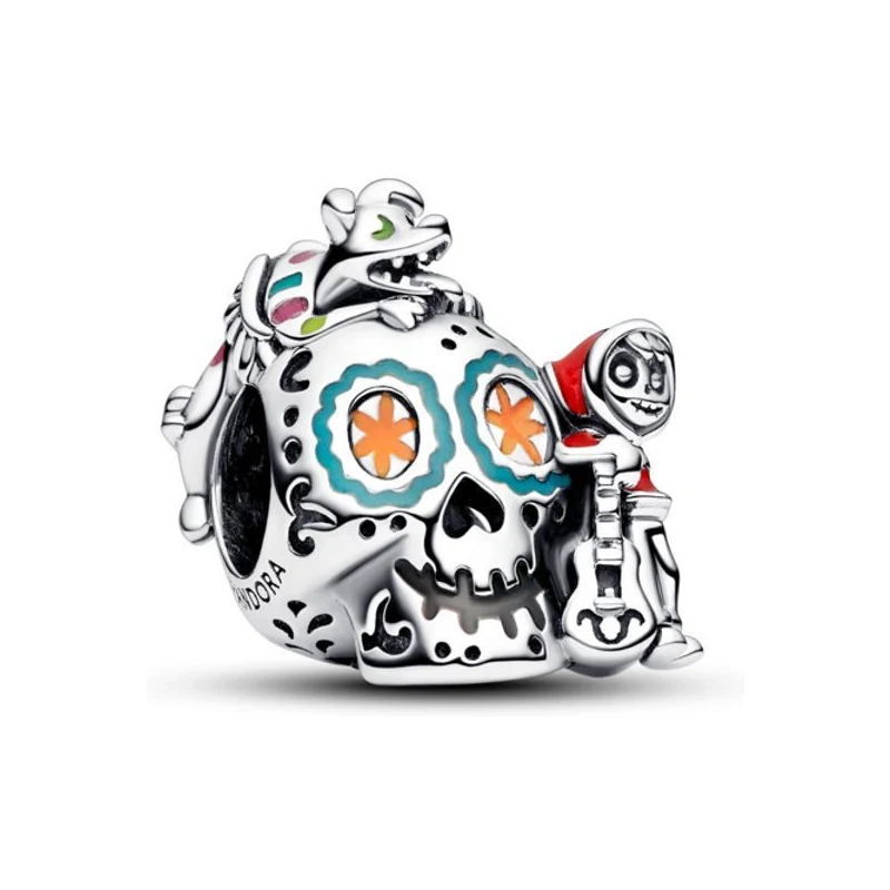 PANDORA Disney Pixar Coco Přívěsek zářicí ve tmě Miguel a Dante s ...