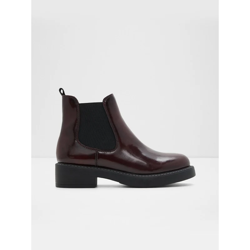 Vínové dámské kožené chelsea boty ALDO May - GLAMI.cz