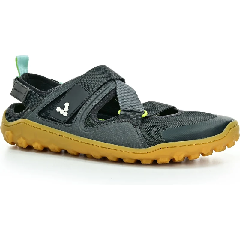 Vivobarefoot Tracker Sandal M Charcoal/Gum Textile barefoot sandály ...