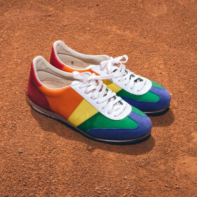 Vasky Botas Classic Rainbow - Pánské kožené tenisky / botasky duhové ...