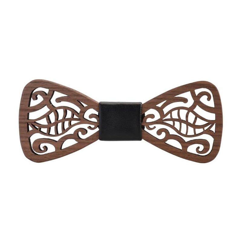 dreveny-motylek.com Dřevěný motýlek - Vyřezávaný lístek, hnědý - GLAMI.cz