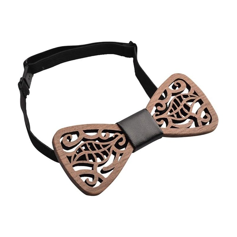 dreveny-motylek.com Dřevěný motýlek - Vyřezávaný lístek, hnědý - GLAMI.cz