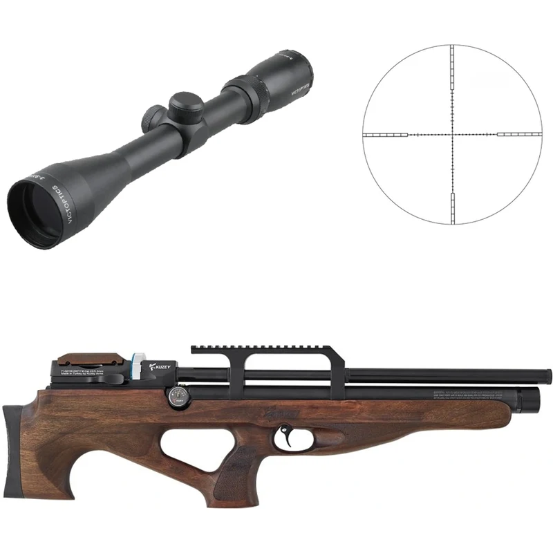 Výhodný set PCP vzduchovka Kuzey Arms K400 5,5mm a puškohled VictOptics ...