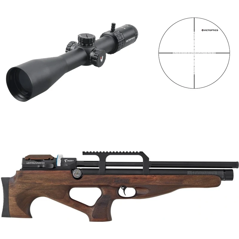 Výhodný set PCP vzduchovka Kuzey Arms K400 5,5mm a puškohled VictOptics ...