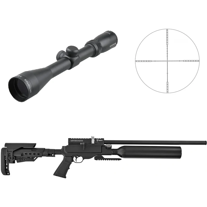 Kuzey Arms Výhodný set PCP vzduchovka Kuzey K900 Tactical 5,5mm a puškohled VictOptics PAC 3 ...