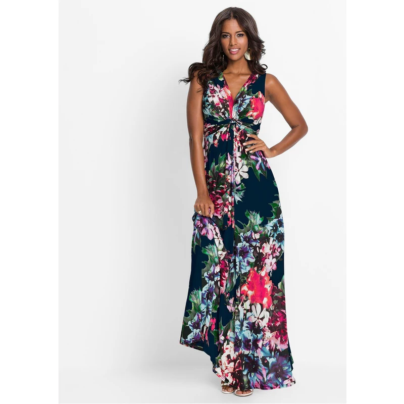 bonprix Dlouhé letní šaty Modrá - GLAMI.cz